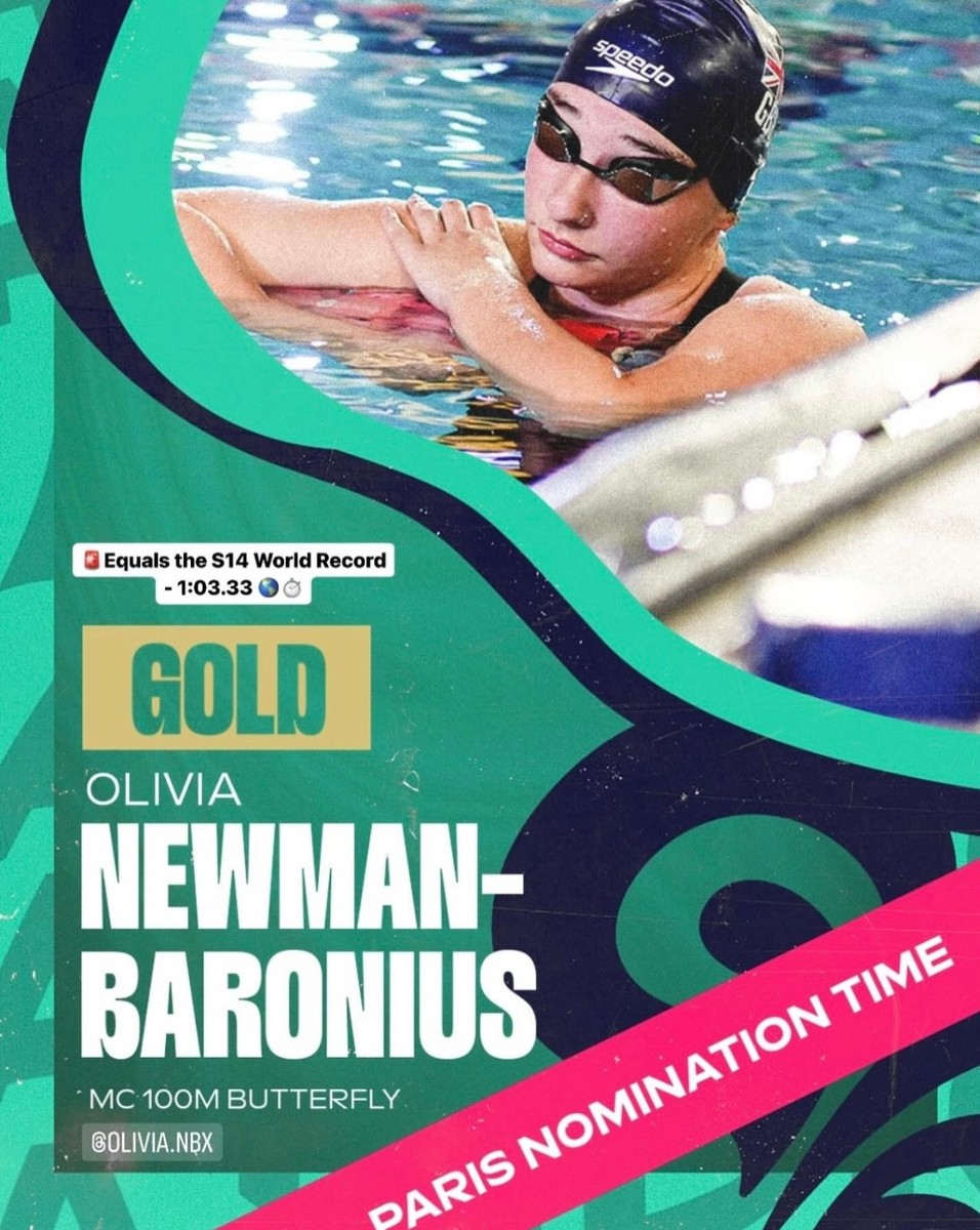 Olivia takes GOLD with an equaling World Record